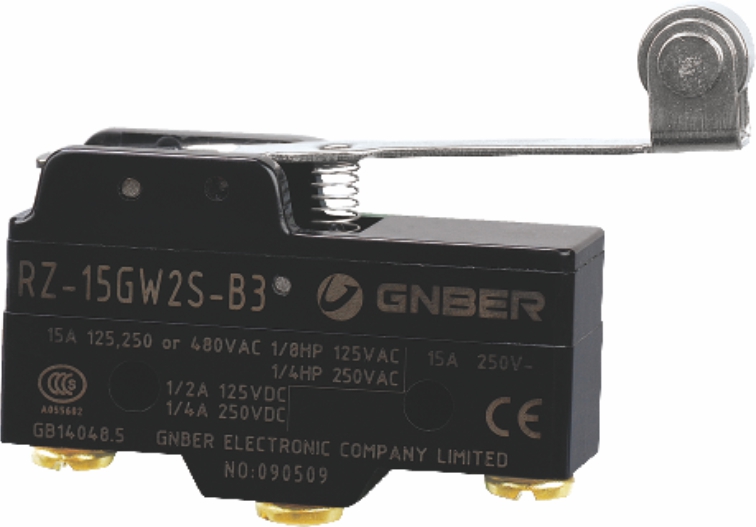 Copper roller long lever type micro switch RZ-15GW2S-B3 - Buy RZ-15GW2S ...